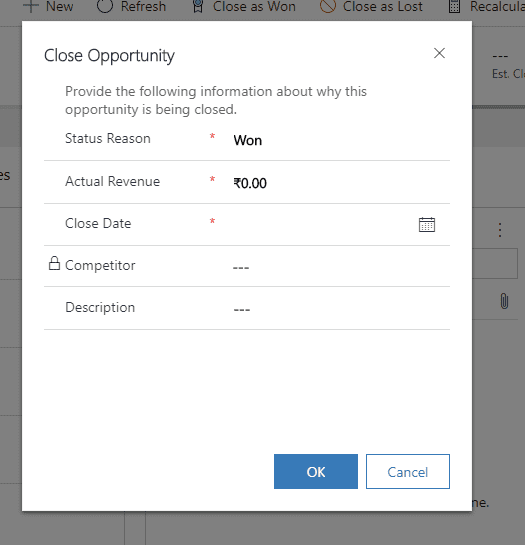 Crm Hub How To Customize Add Fields Apply Js Client Side Validation On Opportunity Close