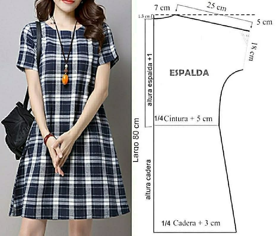 Vestidos femeninos con patrones de costura y medidas ~ Remeras Personalizadas