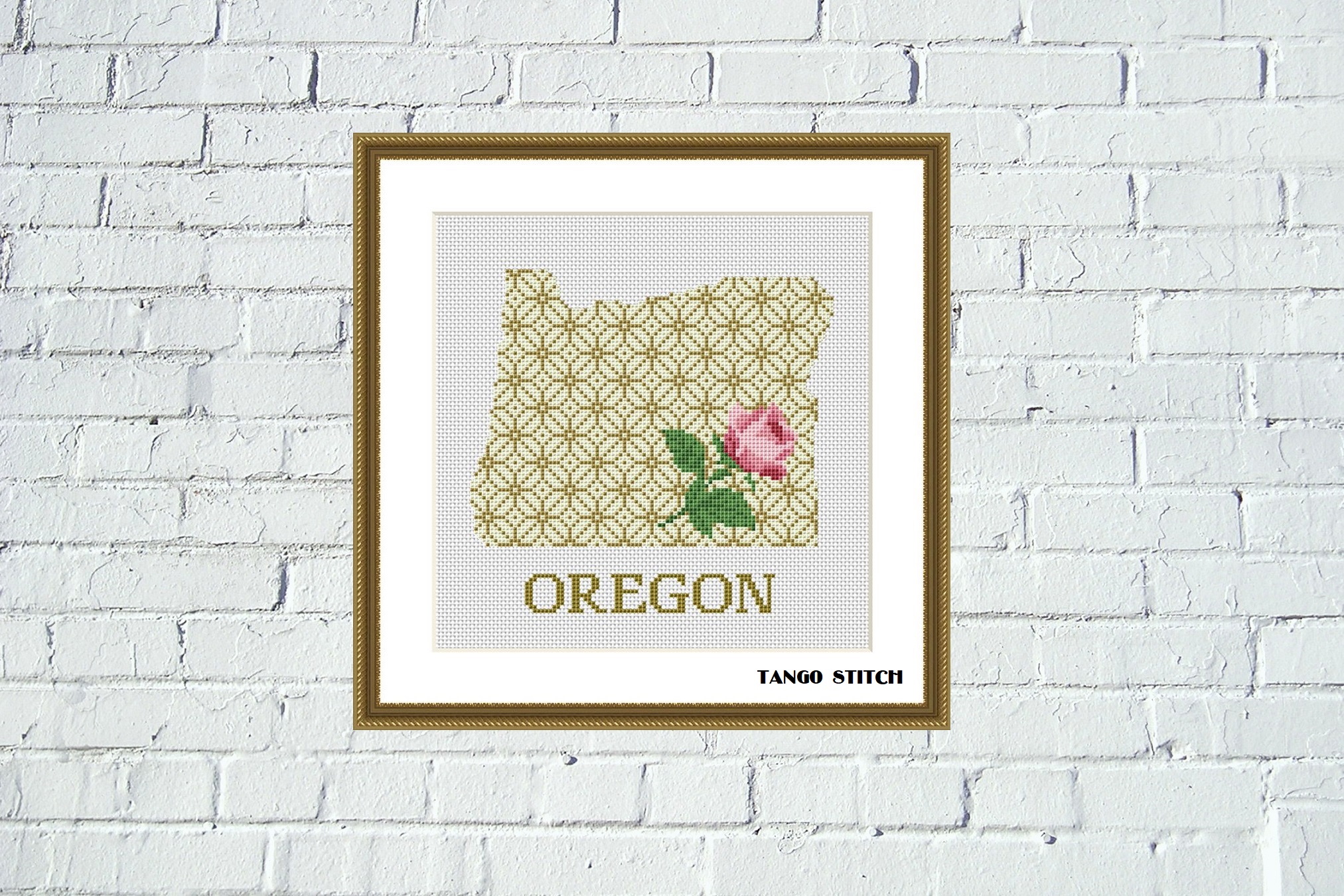 Tango Stitch easy cross stitch designs: Oregon state map cross stitch ...