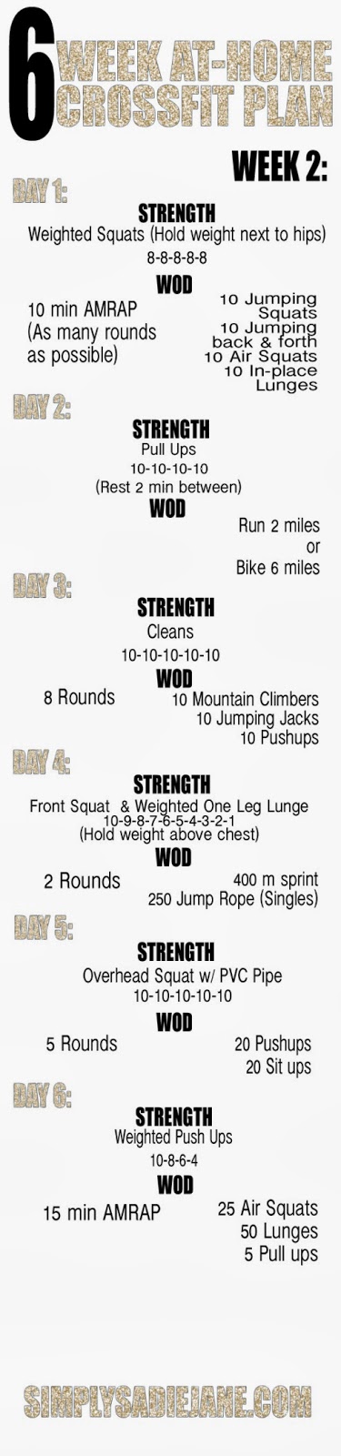 Run Walk Lift: Crossfit Workouts WEEK 2