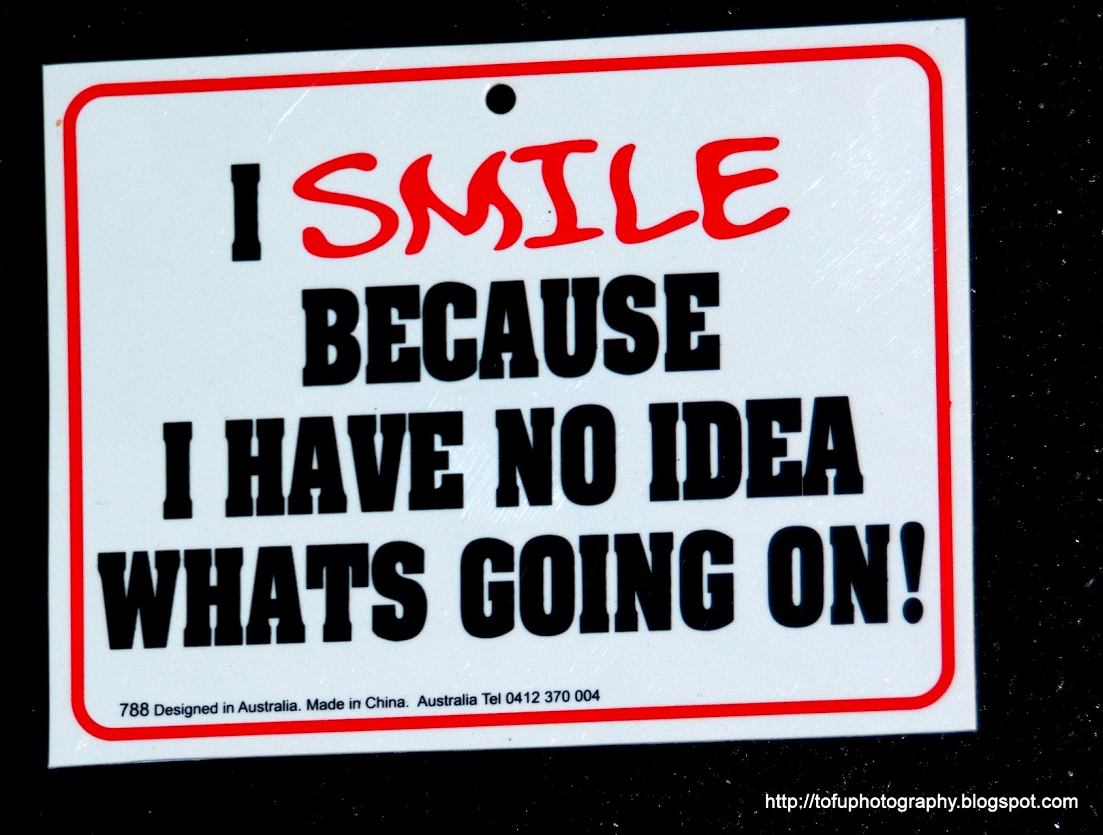 Tofu Photography: Clueless smile