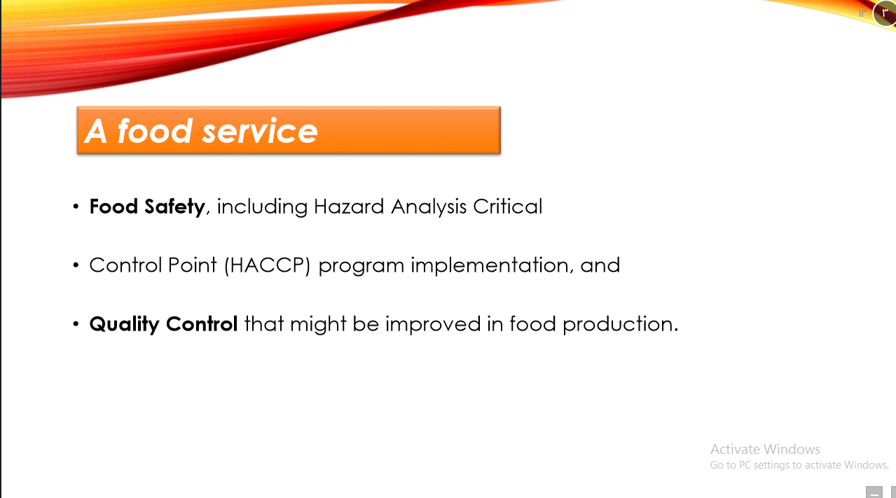 PowerPoint "Food Service System"