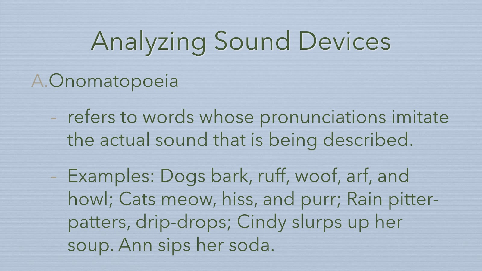 Analyzing Sound Devices