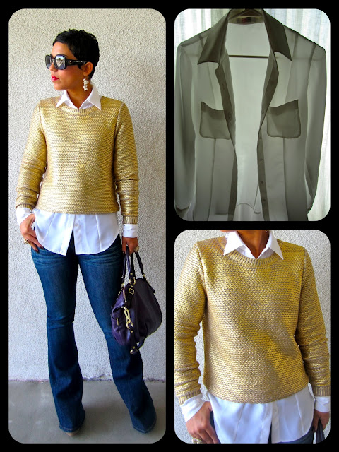 What I Wore | Gold Sweater |Fashion, Lifestyle, and DIY
