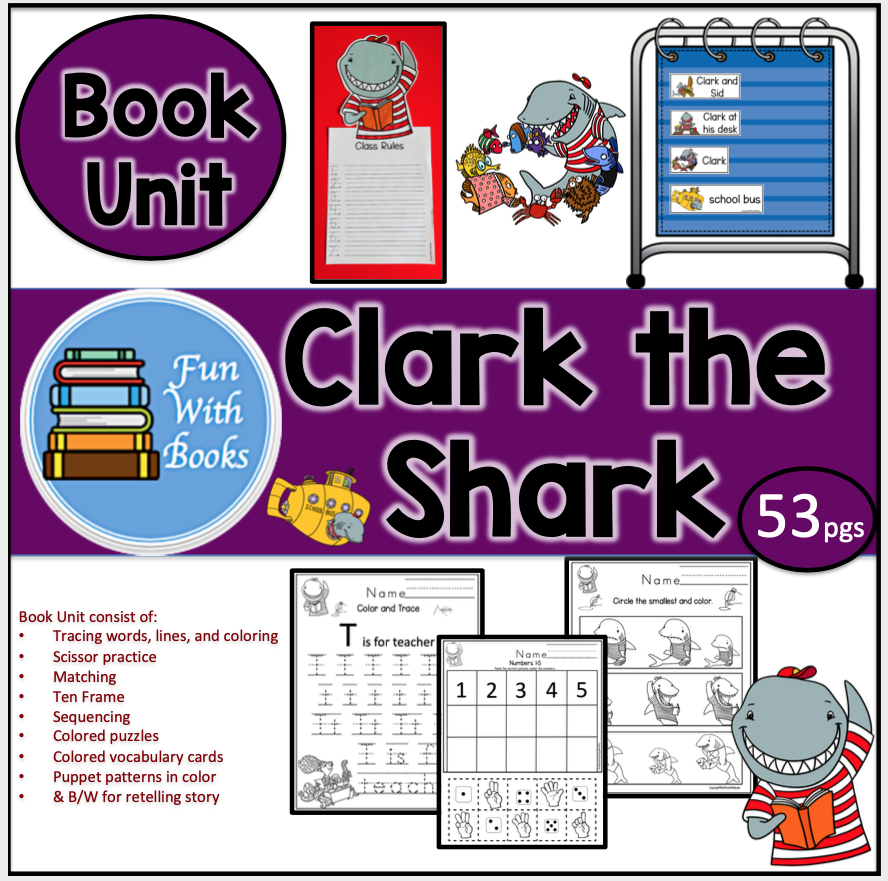CLARK THE SHARK BOOK UNIT ~ Book Units by Lynn
