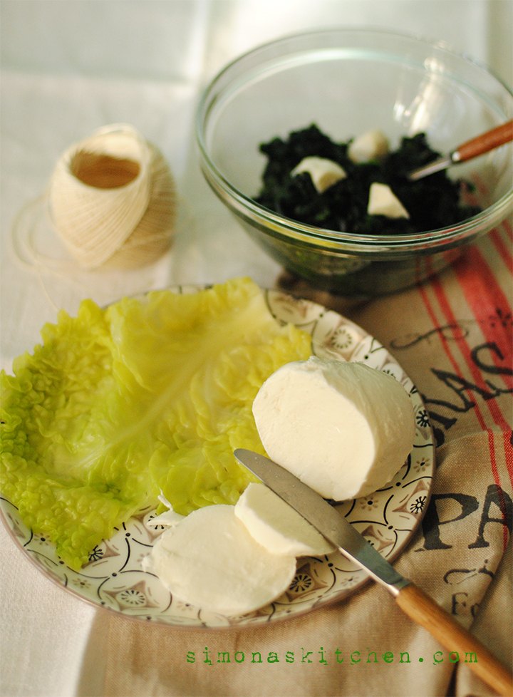 Involtini di Cavolo Verza, con Spinaci e Mozzarella - Savoy Cabbage ...
