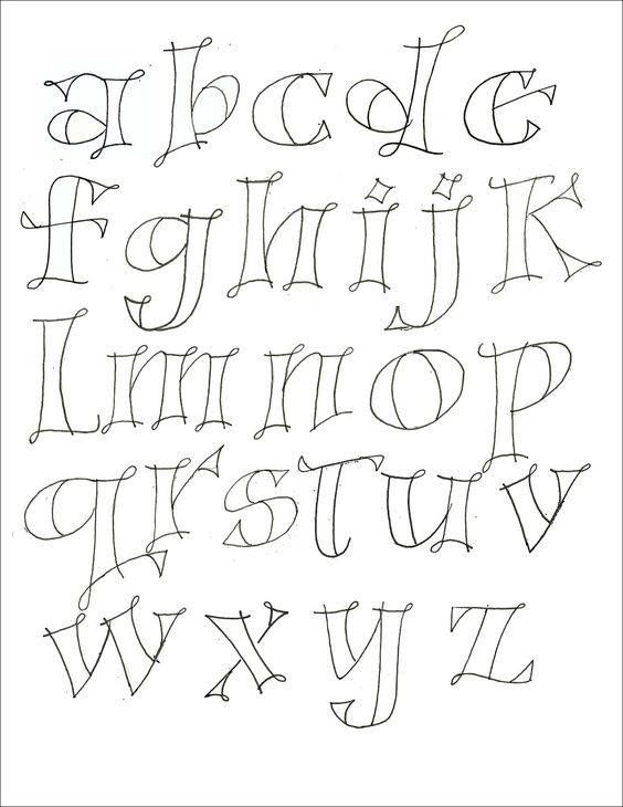 Alphabet Letters In Cursive Bubble Writing - Formal Letters