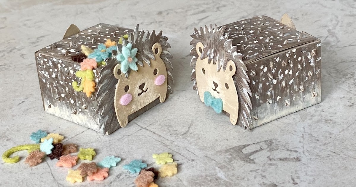 Kara Lynne's Card Designs: Lawn Fawn Tiny Gift Box Hedgehogs