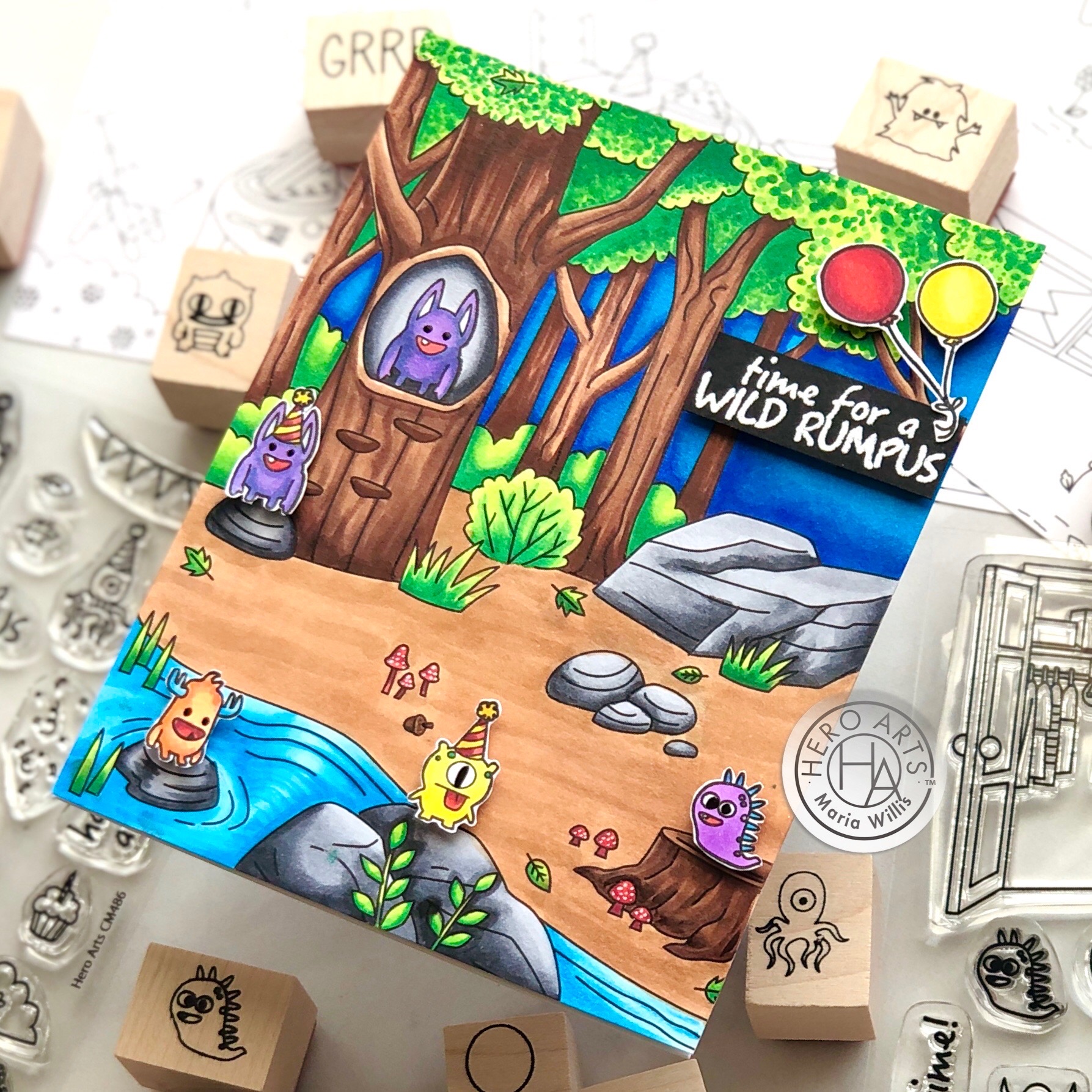 Cardbomb: Hero Arts Awesome Monster Kit for Kids (and Big Kids!)!