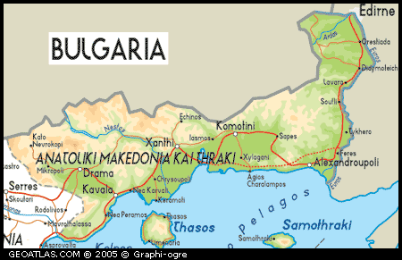 Thrace Map Geographic City | Greece Map Provincial City