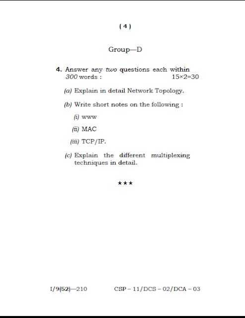 OSPU CSP DCS DCA Data Communication&Networking Dec 2019 Question Paper ...