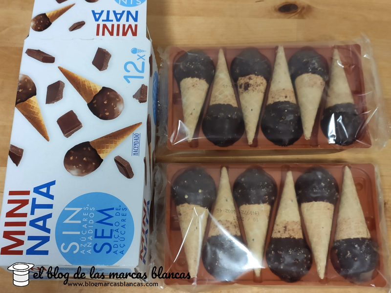 Helados mini conos nata sin azúcar HACENDADO (Mercadona) el blog de las ...
