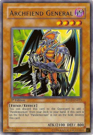 Archfiend General - Yu-Gi-Oh! Monstros de Duelo
