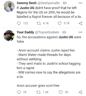 Justin UG Innocent Of The Rape Accusations Against Him