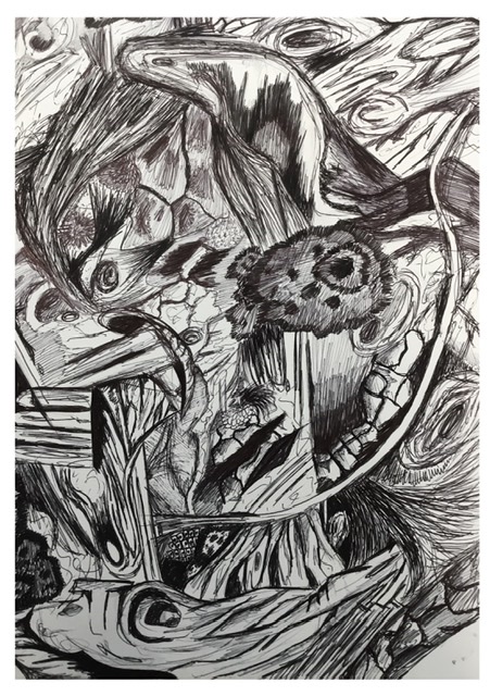 fineartasfc: Lovely biomorphic drawing by Jessica