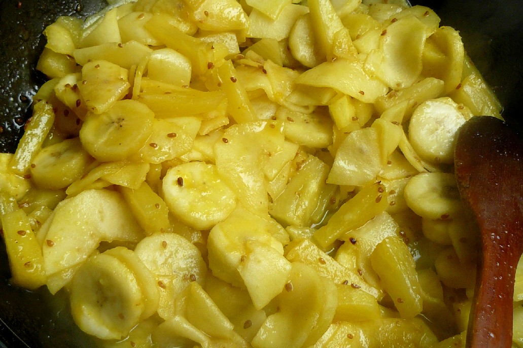 Outras Comidas: Fruta Frita com Mel