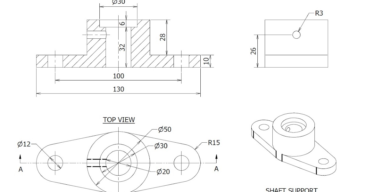 Shaft Support - Solidworks CAD