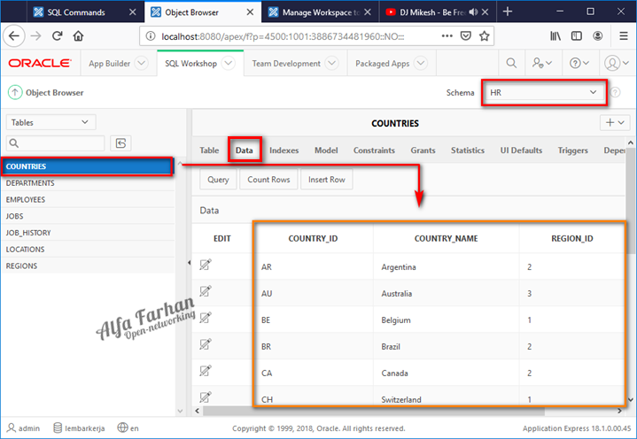 Oracle Apex 2 - DML SQL Skema HR ~ Open Networking