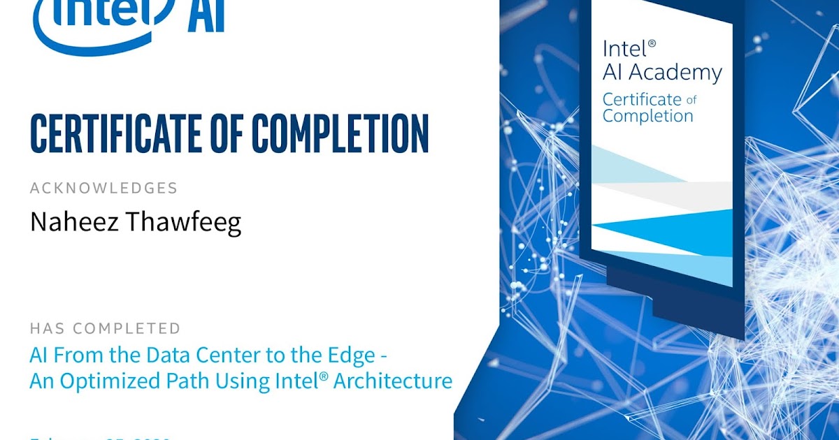 Naheez Thawfeeg's Blog: First Intel® course completed and got certificate