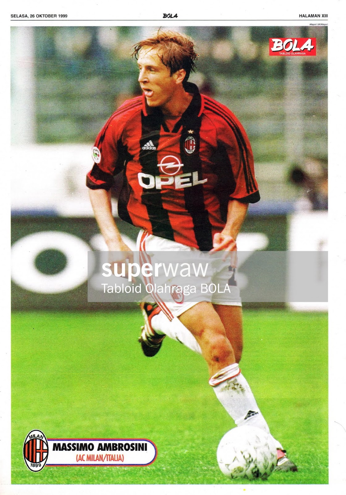 POSTER MASSIMO AMBROSINI (AC MILAN 1998)