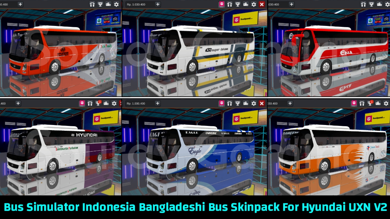Hyundai UXN V2 Bangladeshi Bus Skin For Bussid | Bussid BD Bus Skin