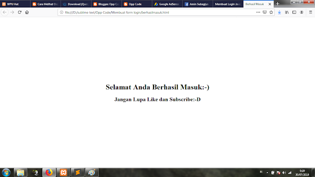 Script Untuk Membuat Form Login Sederhana Menggunakan HTML, CSS, dan ...