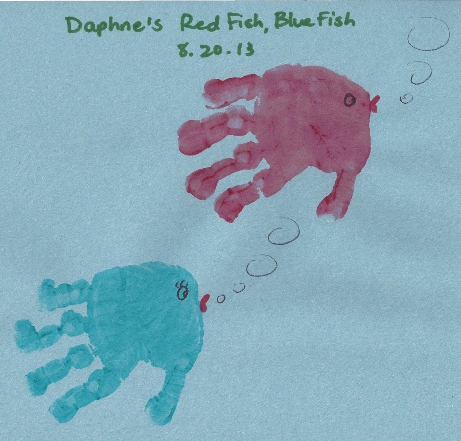 Tyler and Daphne's Blog: Handprint Fish