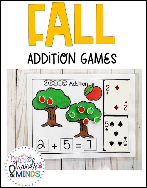 Fall Themed Additon Games | Busy Hands and Minds