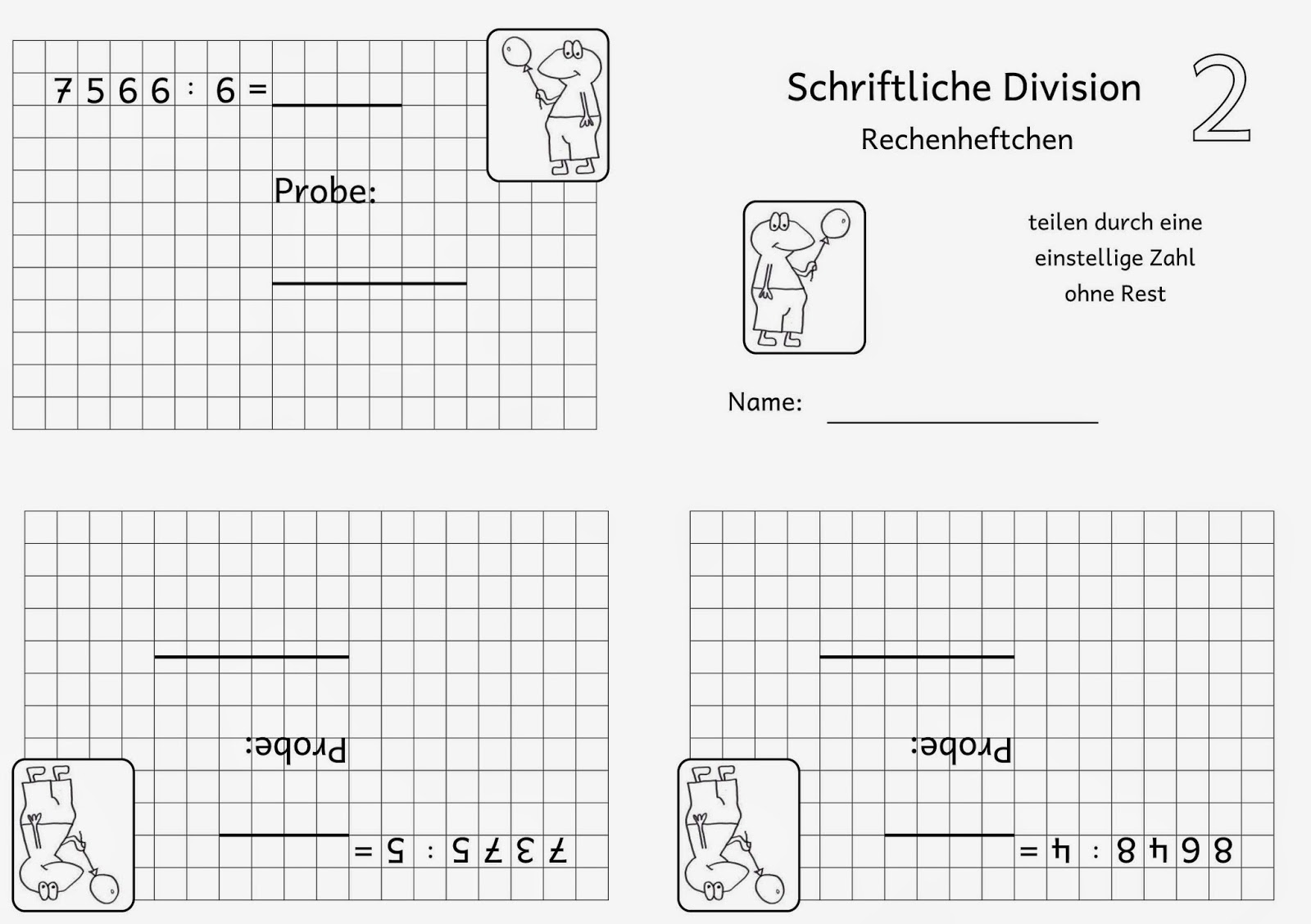 Lernstübchen: Rechenheftchen schriftliche Division (1)