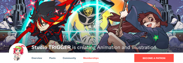 El blog de SushiGeek!: Studio Trigger abre una página de Patreon