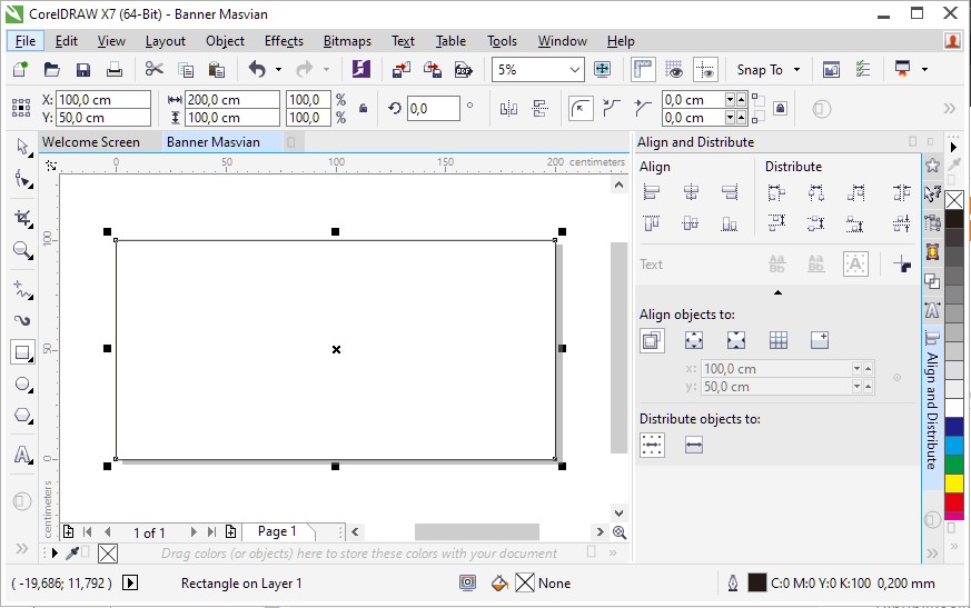 Cara Membuat Banner di Corel Draw Siap Cetak - Masvian