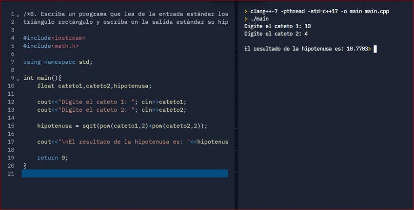 Aprendiendo C#, Python, C++, A.I, BASIC...: Hipotenusa de un Triangulo ...