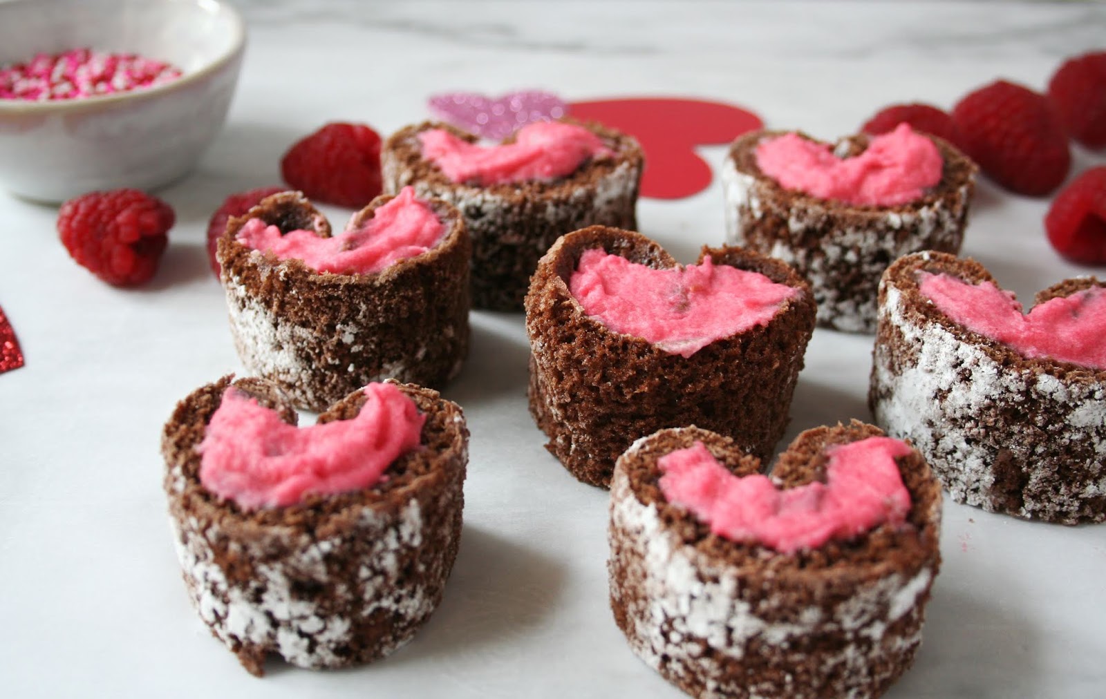Mini Raspberry Swiss Rolls - Batter in the Bowl
