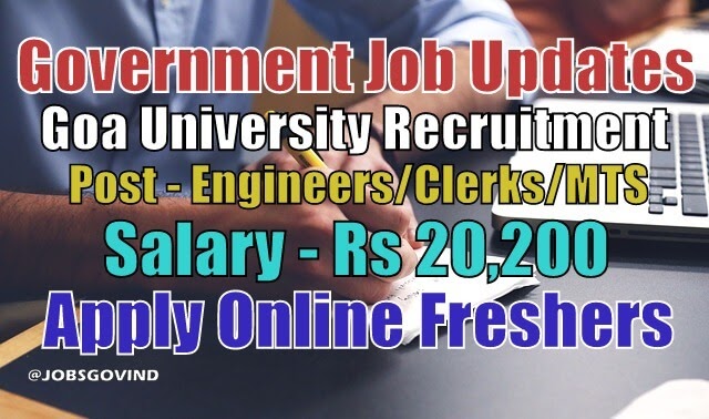 Goa University Recruitment 2021 Notification for Clerks | Engineers ...