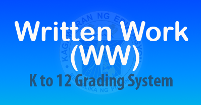 Written Work (WW) in K to 12 Grading System