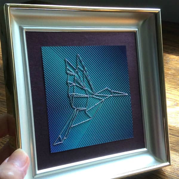 How to Hand Stitch on Paper - Hummingbird Pattern