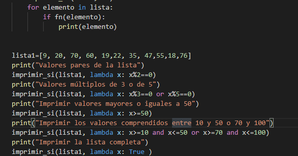 Ligth Knight: Funciones Lambda en Python. Filtrado de listas