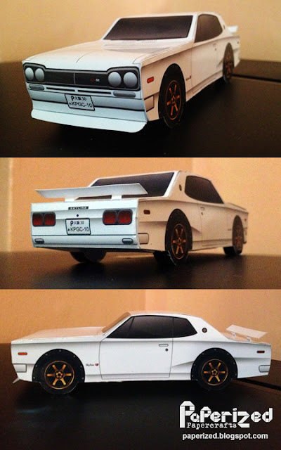 Nissan Skyline GT-R KPGC10 (Hakosuka) Paper Model | Paperized Crafts