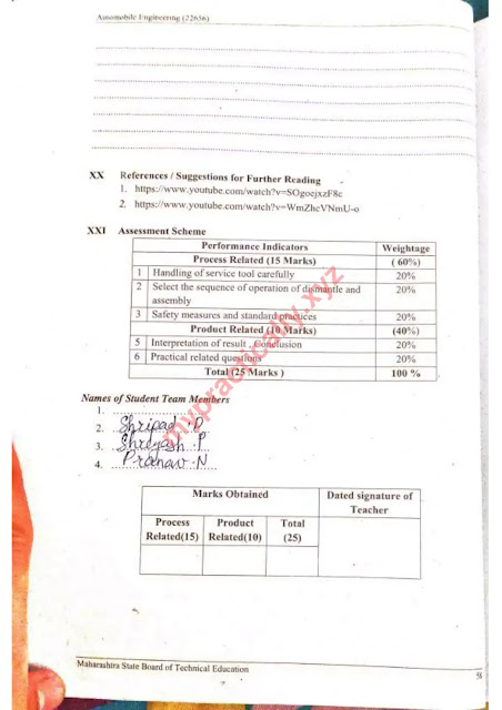 22656 Automobile Engineering Solved Lab Manual Answers | Msbte Lab ...