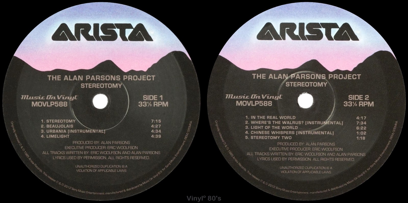 1985 Stereotomy - The Alan Parsons Project - Rockronología