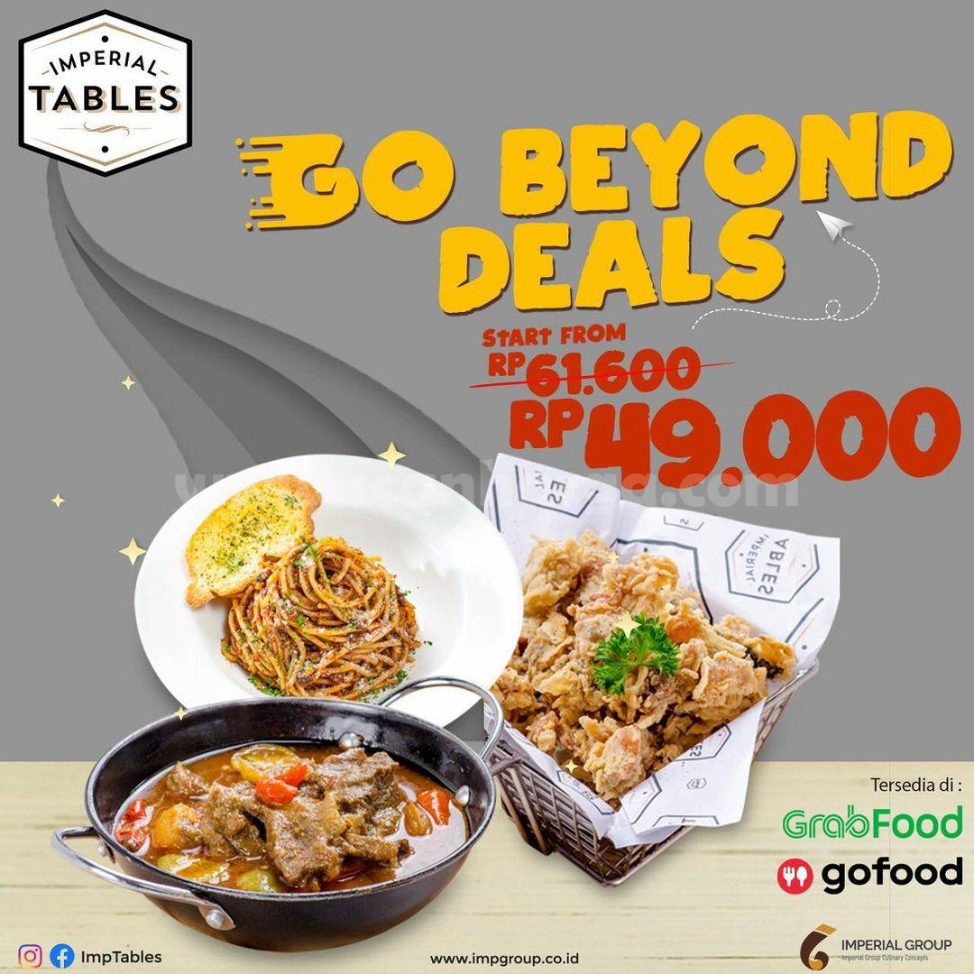 Promo Imperial Tables: Paket Go Beyond Deals Harga mulai dari Rp 49.000 ...