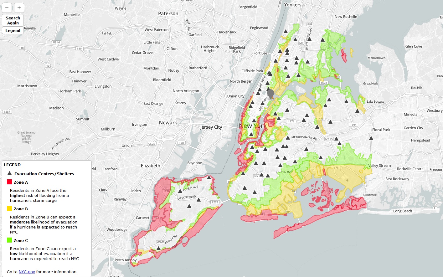 AIA NY Design for Risk and Reconstruction: NYC Hurricane Evacuation Map
