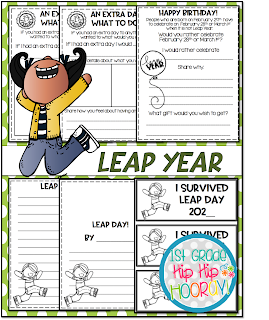 1st Grade Hip Hip Hooray!: Leap Year! February 29th!