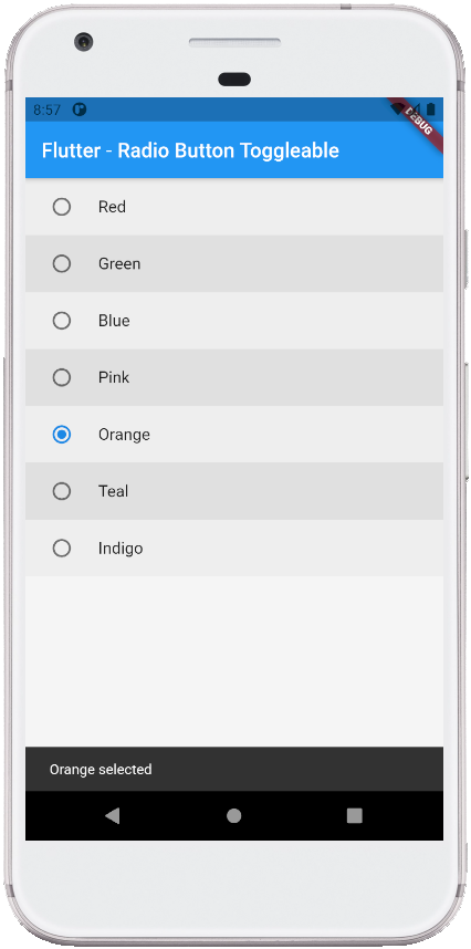 Flutter form radio button - vorilly