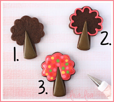 Decorated Valentine's Day Tree Cookies -- Cookies and Cards