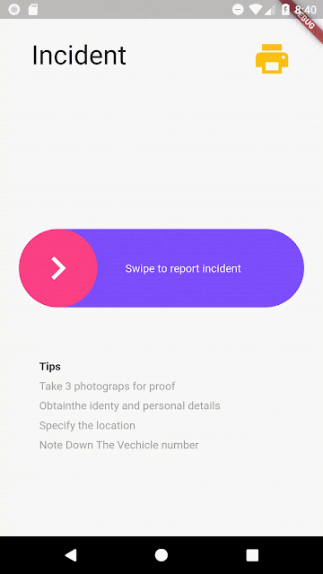 A Flutter Accident reporting App working in both iOS and Android ...