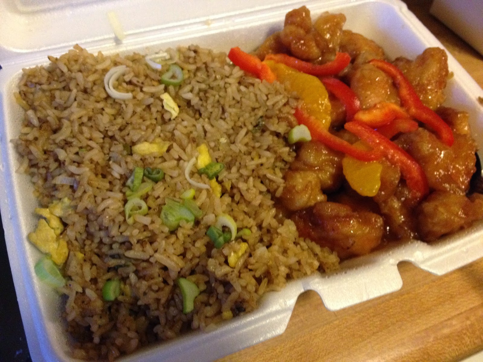 Orange Chicken at J's Peapod in Lansing, IL