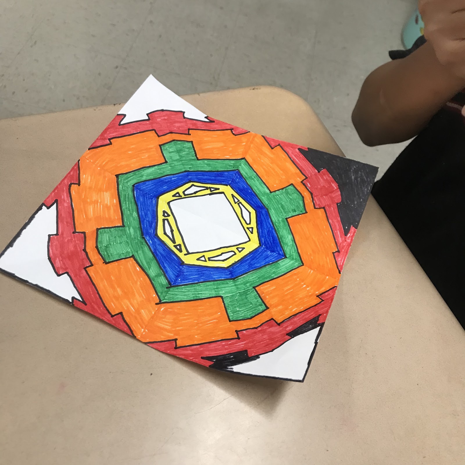 Elements of the Art Room: 5th grade radial symmetrical name art