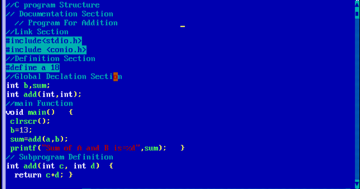 The Art Of Education What Is The Structure Of C Program