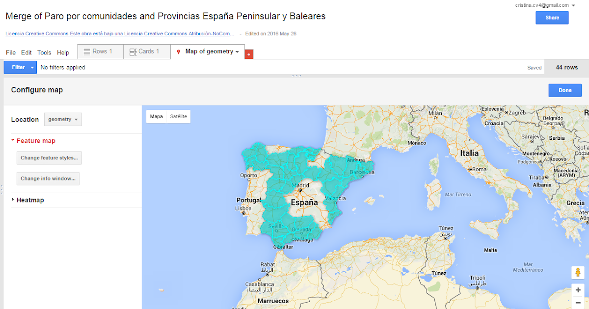 Ideas Cristina.: Mapas con Google Drive y hojas de calculo.
